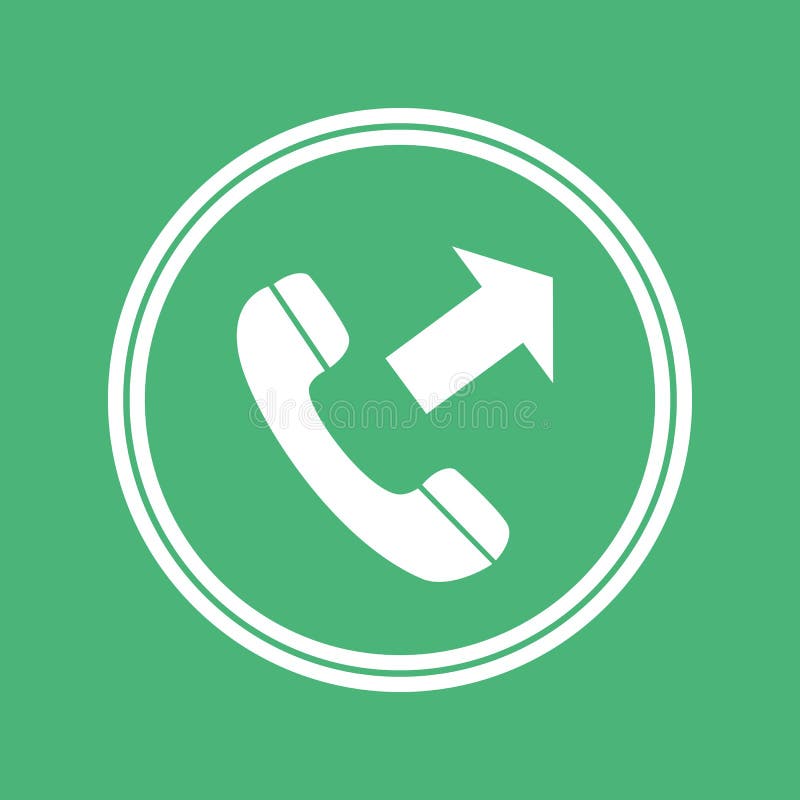 Outgoing Call Icon Vector, Mobile Application User Interface Sign Stock ...