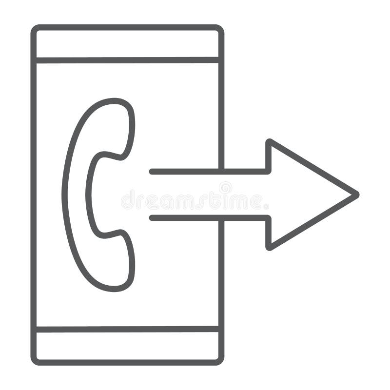 Outgoing Call Solid Icon, Contact Us and Website Stock Vector ...