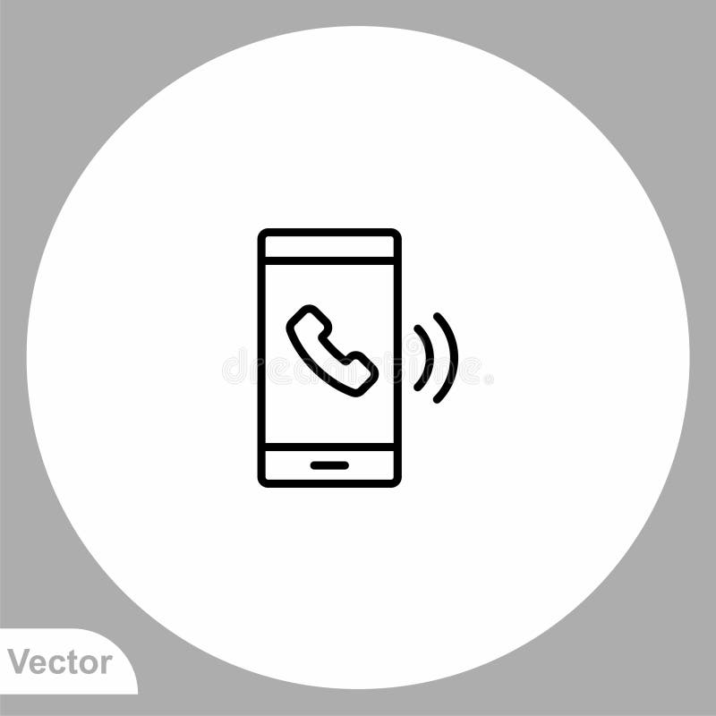 Outgoing Call Flat Vector Icon Sign Symbol Stock Vector - Illustration ...