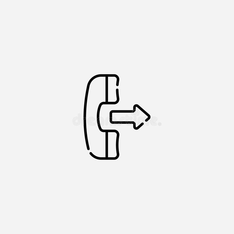 Outgoing Call Vector Icon Sign Symbol Stock Vector - Illustration of ...