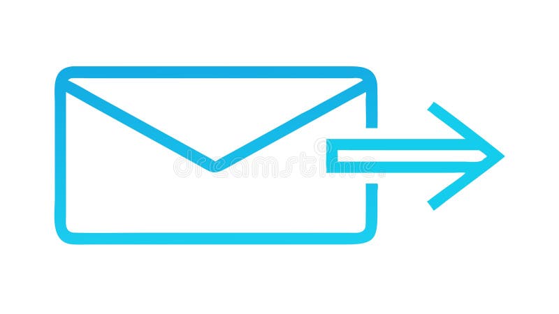 Outgoing Email Envelope Icon for Sending Messages , Vector Design ...