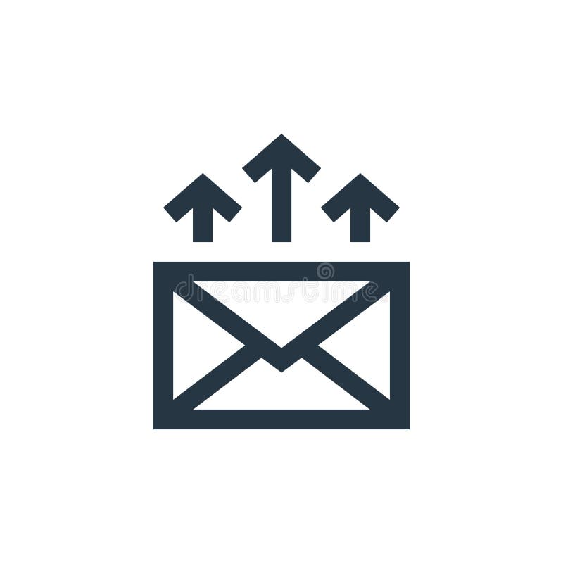 Outgoing Email Icon Vector from Marketing Concept. Thin Line ...