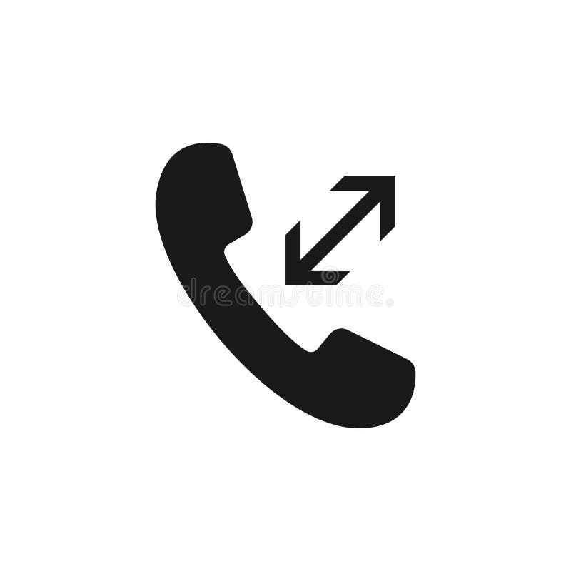Outgoing, Incoming Call Icon. Vector Illustration. Flat Design. Stock ...