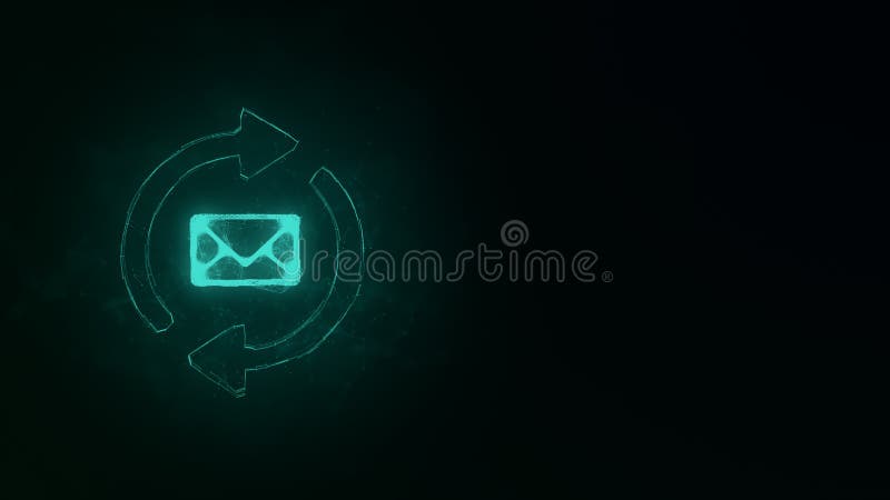 Outgoing and Incoming Message Icon with Plexus Effect. Connected Lines ...
