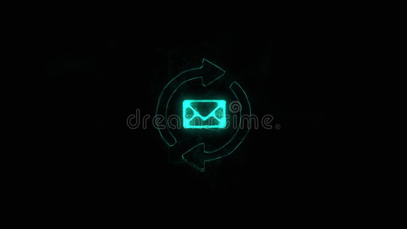 Outgoing and Incoming Message Icon with Plexus Effect. Connected Lines ...