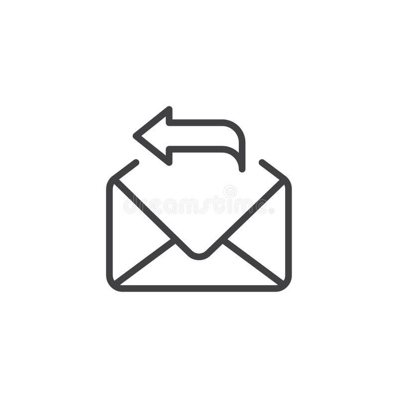 Outgoing mail vector icon stock vector. Illustration of graphics ...