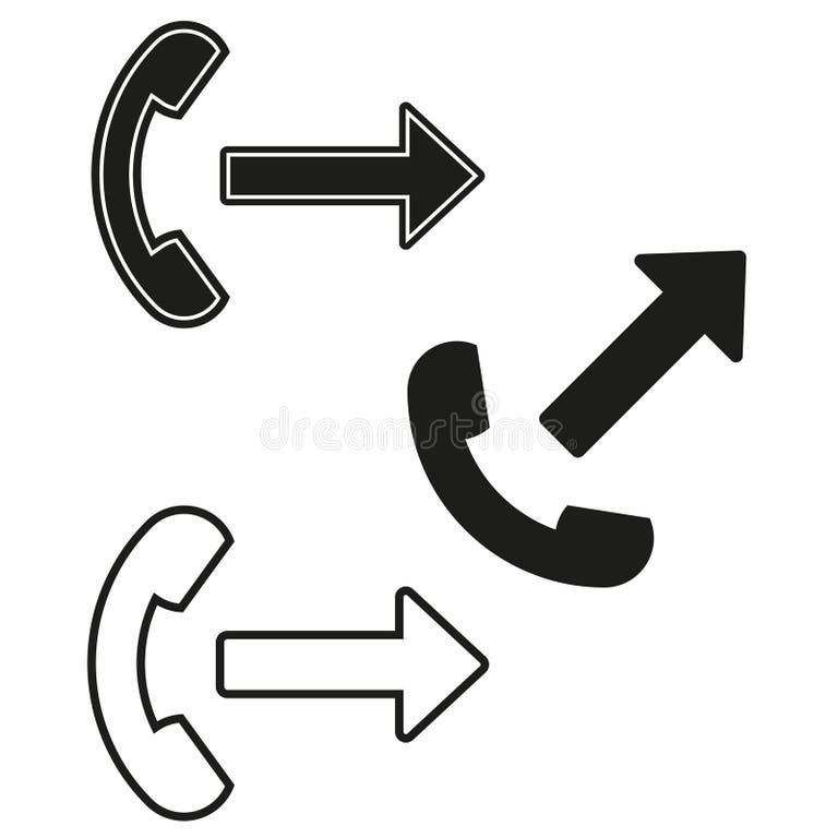 Outgoing Phone Call Icon. Vector Illustration. EPS 10 Stock Vector ...