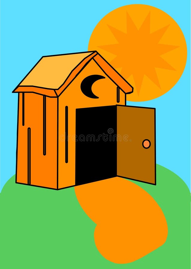 Outhouse stock illustration. Illustration of wood, path - 41749039