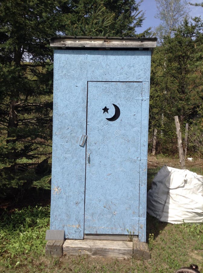 Outhouse stock photo. Image of outhouse, camp, door, moon - 54522046