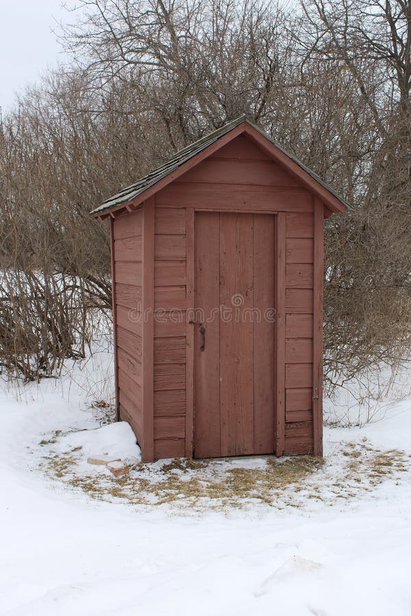 Winter Outhouse stock image. Image of mountains, show - 22741553