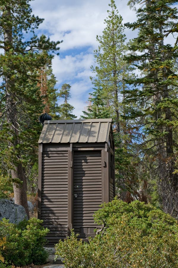 Outhouse in wilderness stock image. Image of bushes, california - 7632575