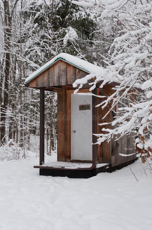 Outhouse in winter stock photo. Image of environment - 23193582