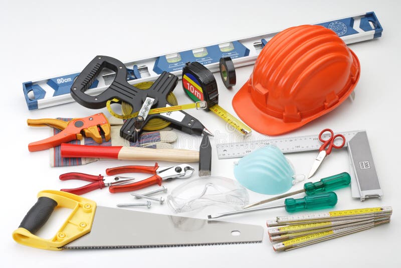 Outils de construction image stock. Image du niveau, vêtement - 30312273