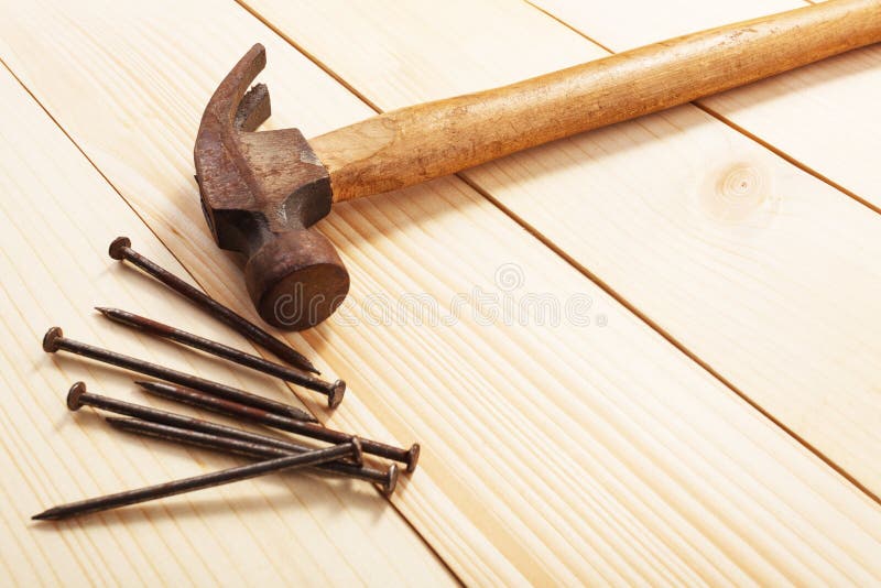 Outils De Menuiserie Sur Le Fond En Bois Photo stock - Image du ...