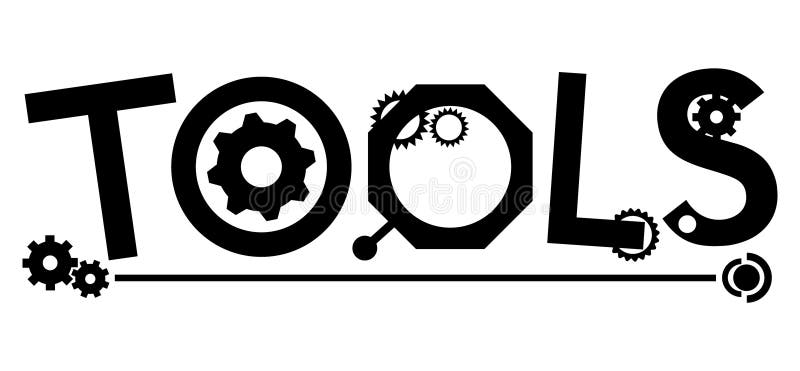 Outils de mot. illustration de vecteur. Illustration du outils - 20433468
