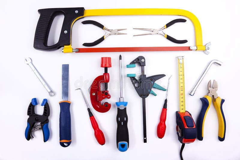 Ensemble D'outils De Construction Image stock - Image du tournevis ...