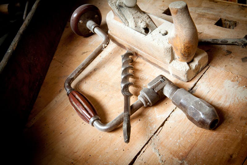 Outils Du Menuisier En Bois - Fermer Image stock - Image du atelier ...