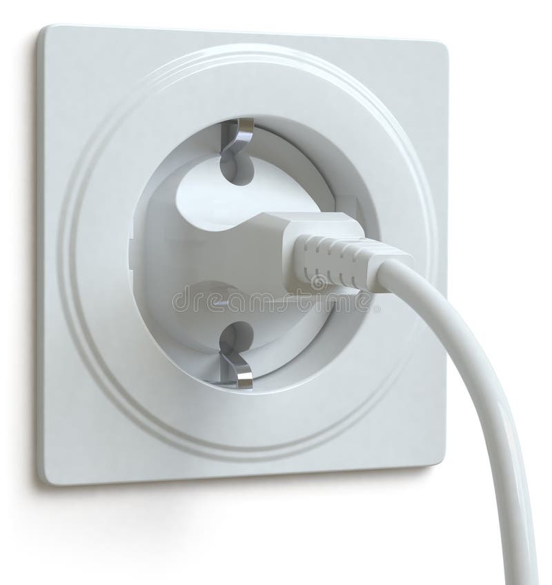 Plugged in socket stock image. Image of consumption, connect - 16137533