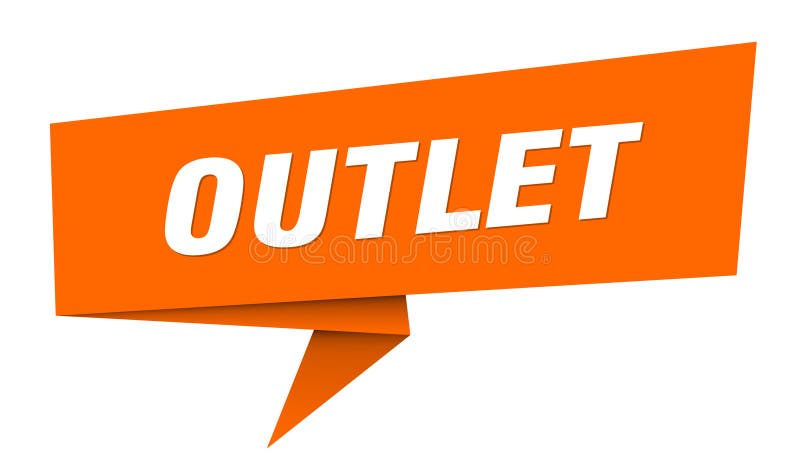 Outlet Banner. Outlet Speech Bubble, Label, Sticker, Sign Template ...