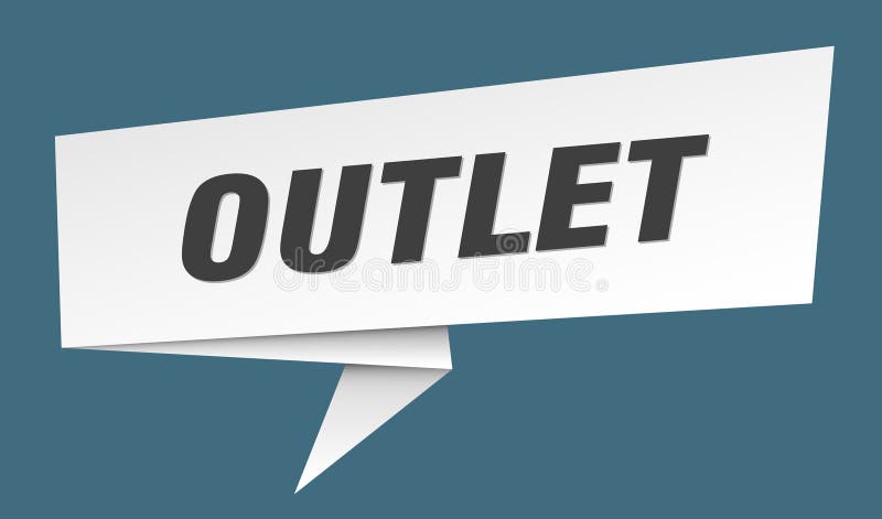 Outlet Banner. Outlet Speech Bubble, Label, Sticker, Sign Template ...
