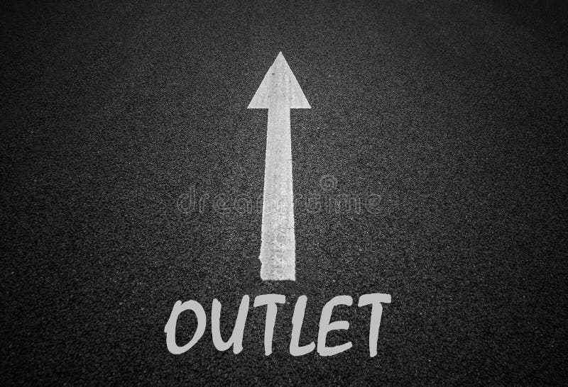 Outlet Directional arrow. stock photo. Image of journey - 237801622