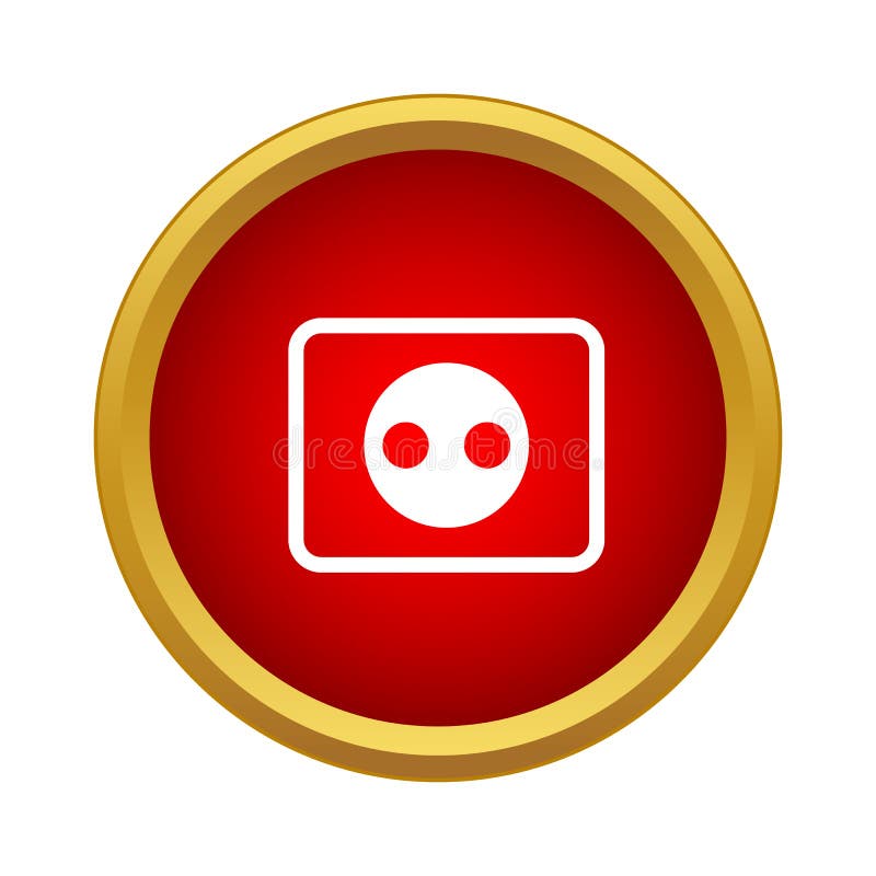 Outlet icon, simple style stock vector. Illustration of push - 81679459