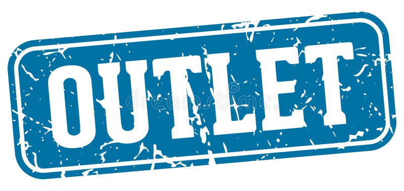 Outlet Rectangular Sign. Outlet Stamp Stock Vector - Illustration of ...