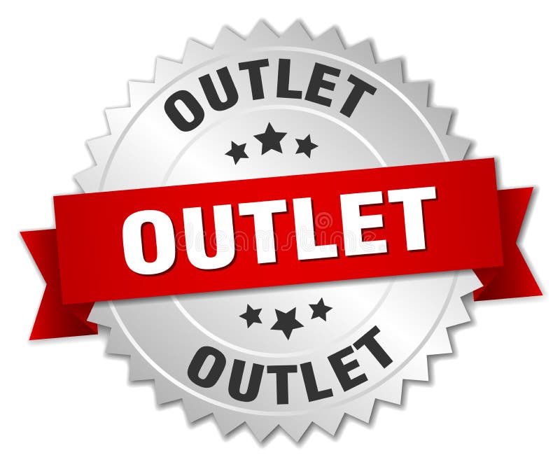 Outlet Round Isolated Badge Stock Vector - Illustration of template ...