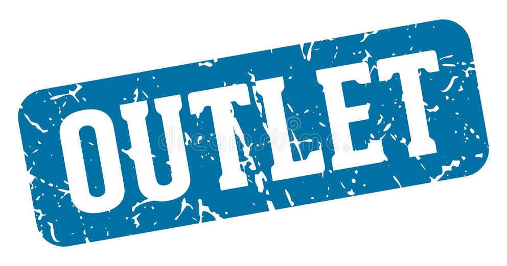 Outlet Rectangular Sign. Outlet Stamp Stock Vector - Illustration of ...