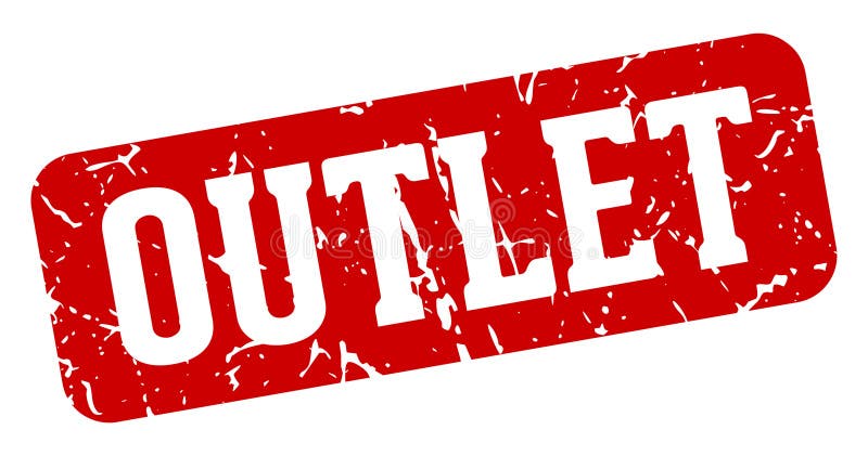 Outlet Rectangular Sign. Outlet Stamp Stock Illustration - Illustration ...