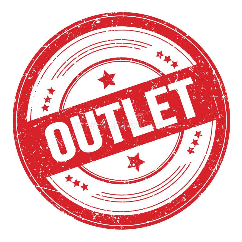 OUTLET Text Written in a Violet Speech Bubble Stock Illustration ...