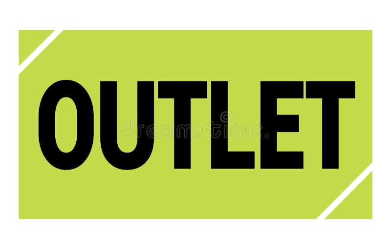 OUTLET Text Written on Green-black Stamp Sign Stock Illustration ...