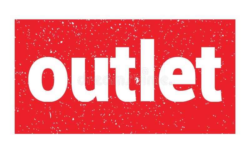Outlet Text Written on Red Stamp Sign Stock Illustration - Illustration ...