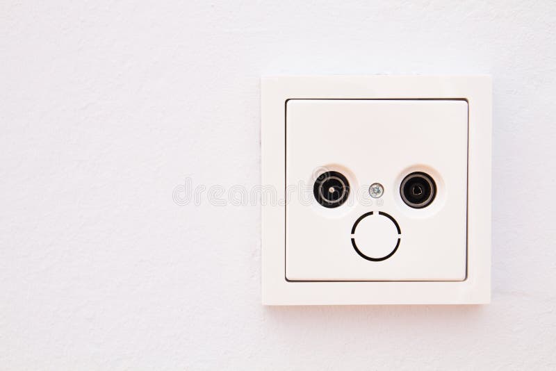 Outlet For TV And Radio Antennas Stock Image - Image of socket, current ...