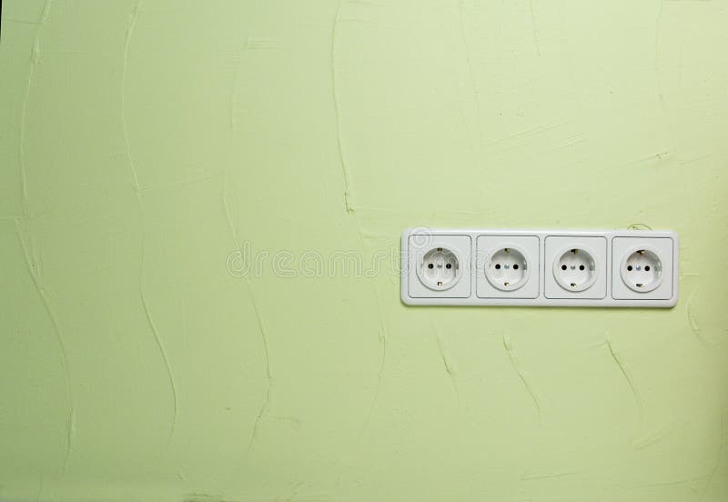 Green power socket stock image. Image of green, single - 29730375