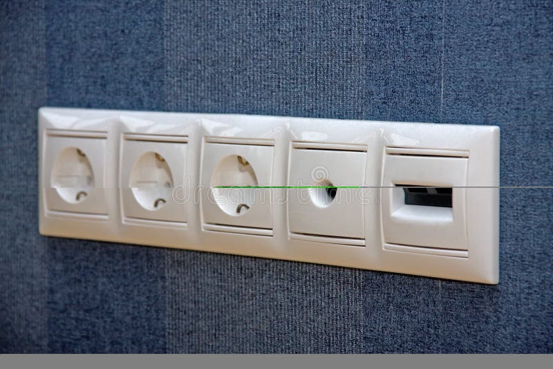 Closeup Of Computer Network Cable With Cable Modem Stock Photo - Image ...