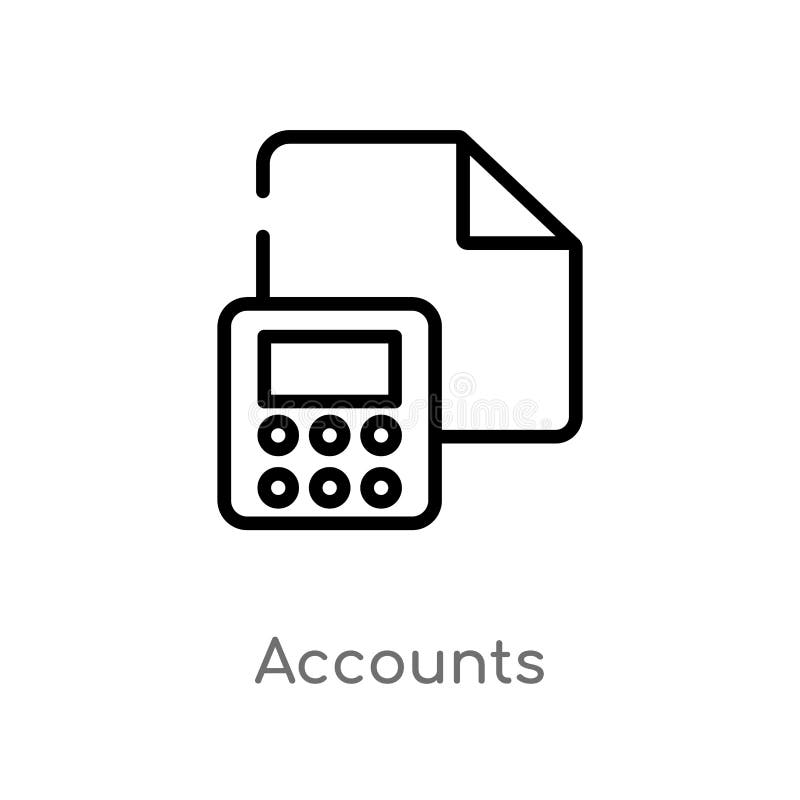 Accounts Icon in Different Style Vector Illustration. Two Colored and ...