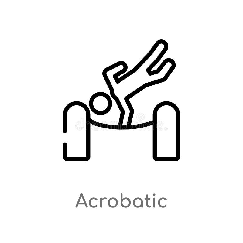 Acrobatic Vector Icon in 6 Different Modern Styles. Black, Two Colored ...