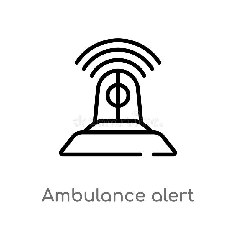 Ambulance Alert Icon in Trendy Design Style. Ambulance Alert Icon ...