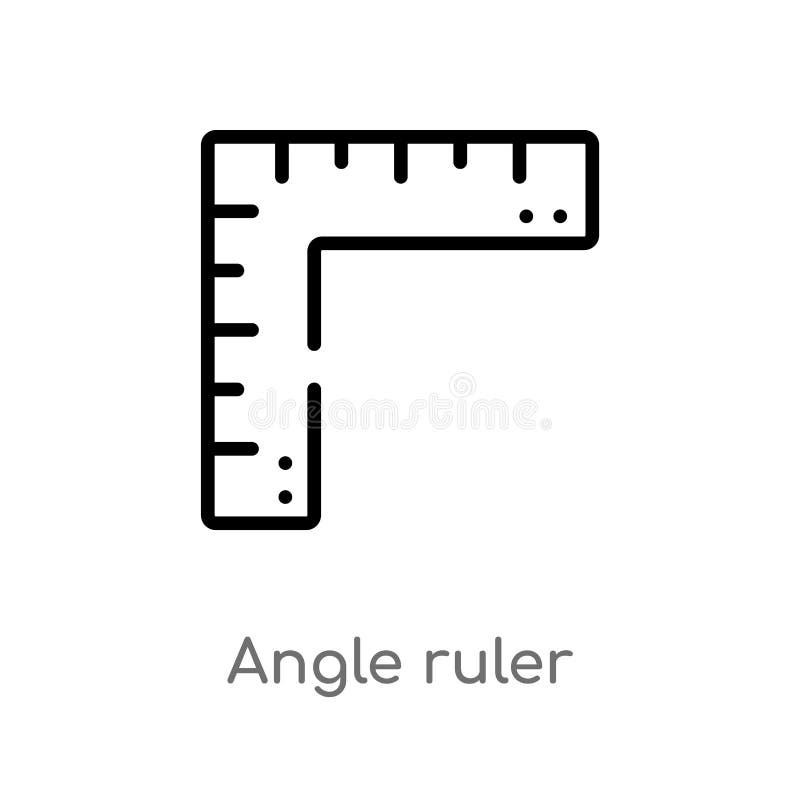 Outline Angle of Acute Vector Icon. Isolated Black Simple Line Element ...