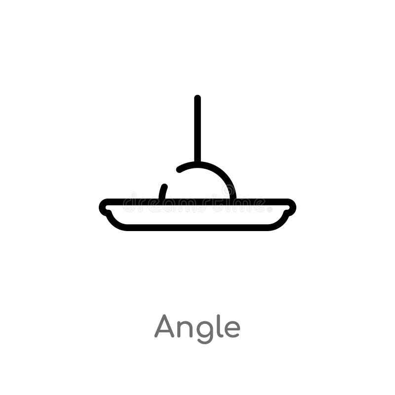Outline Angle of Acute Vector Icon. Isolated Black Simple Line Element ...
