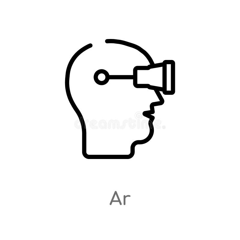 Outline Ar Vector Icon. Isolated Black Simple Line Element Illustration ...