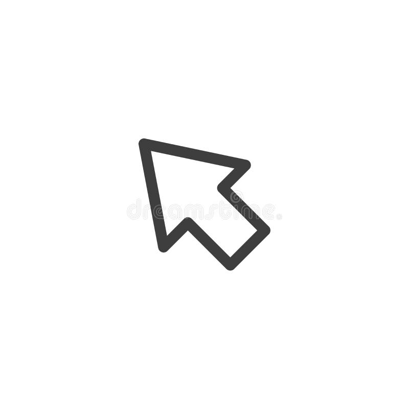 Outline Arrow Pointer Icon Line Cursor Symbol For Web Site Design Logo App Ui Stock Vector