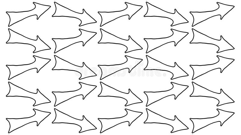 Outline Arrows, Pointers, Guides on a Transparent Background, Cartoon ...