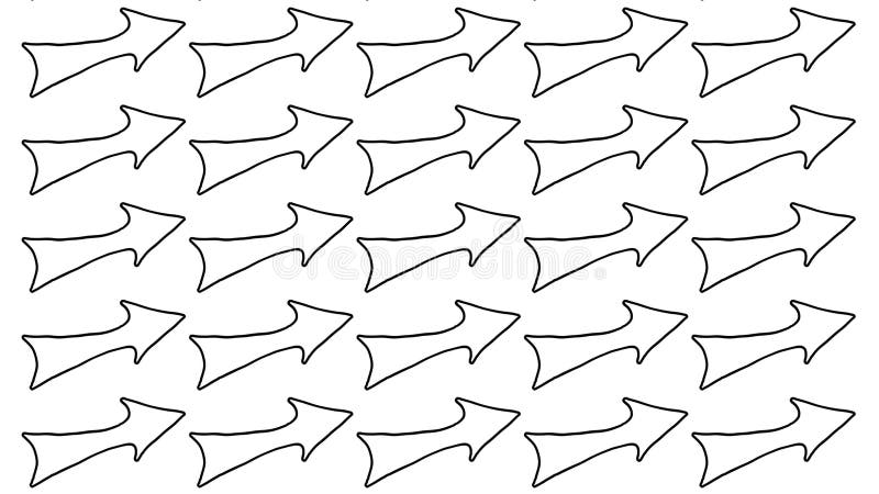 Outline Arrows, Pointers, Guides on a Transparent Background, Cartoon ...