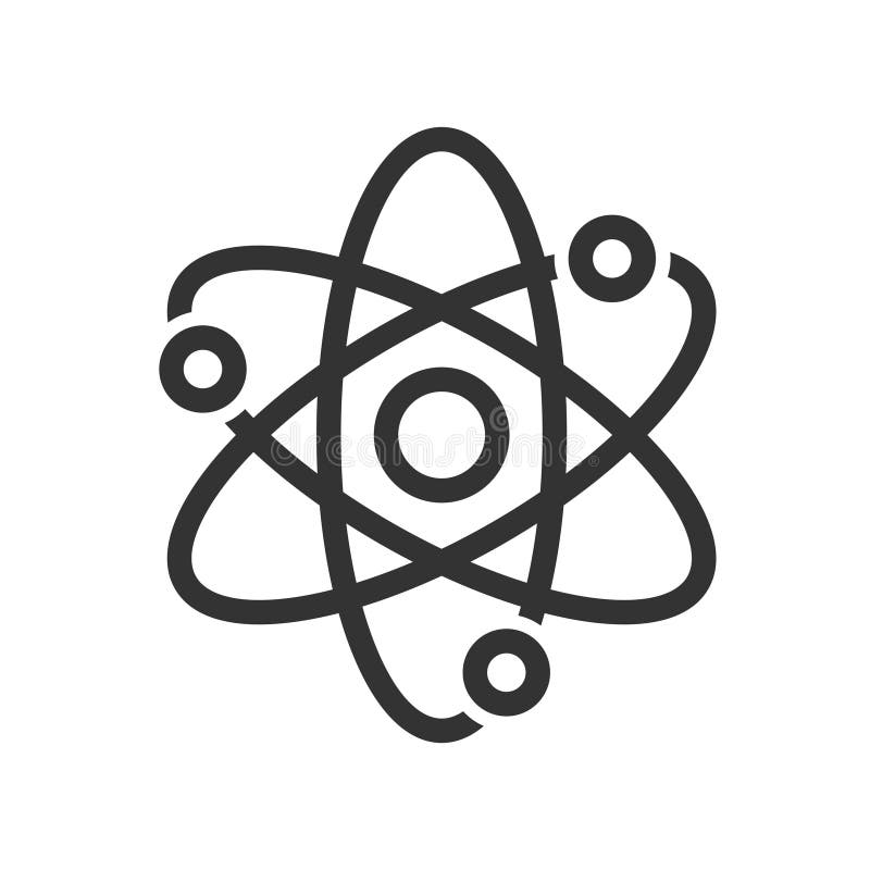 Outline Atom or Proton Nucleus Sign Symbol Stock Illustration ...