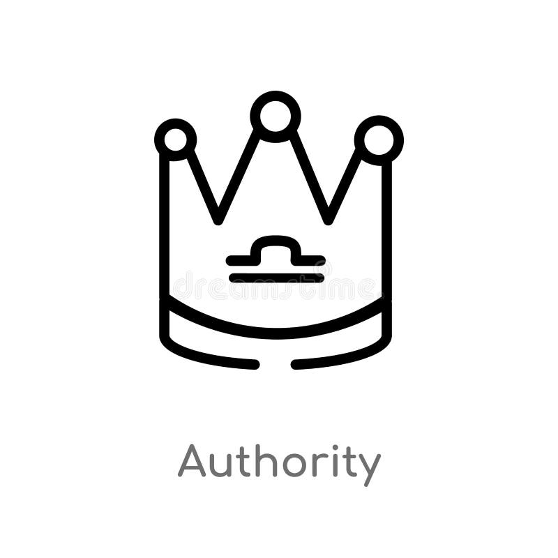 Outline Authority Vector Icon. Isolated Black Simple Line Element ...