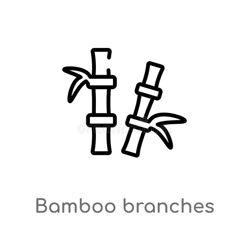 Simple Bamboo Plant Isolated White Stock Illustrations – 678 Simple ...