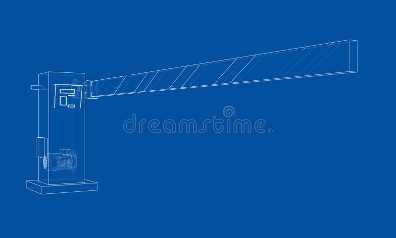 Outline Barrier Gate. Vector Stock Vector - Illustration of outline ...