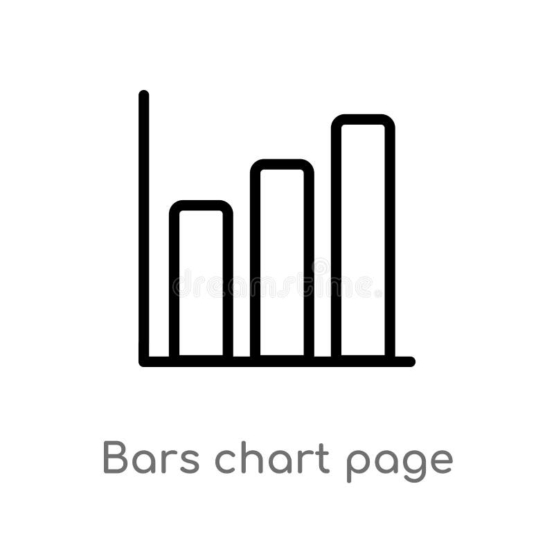 Outline Bars Chart Interface Ascending Vector Icon. Isolated Black ... Outline Bars Chart Interface Ascending Vector Icon. Isolated Black ...